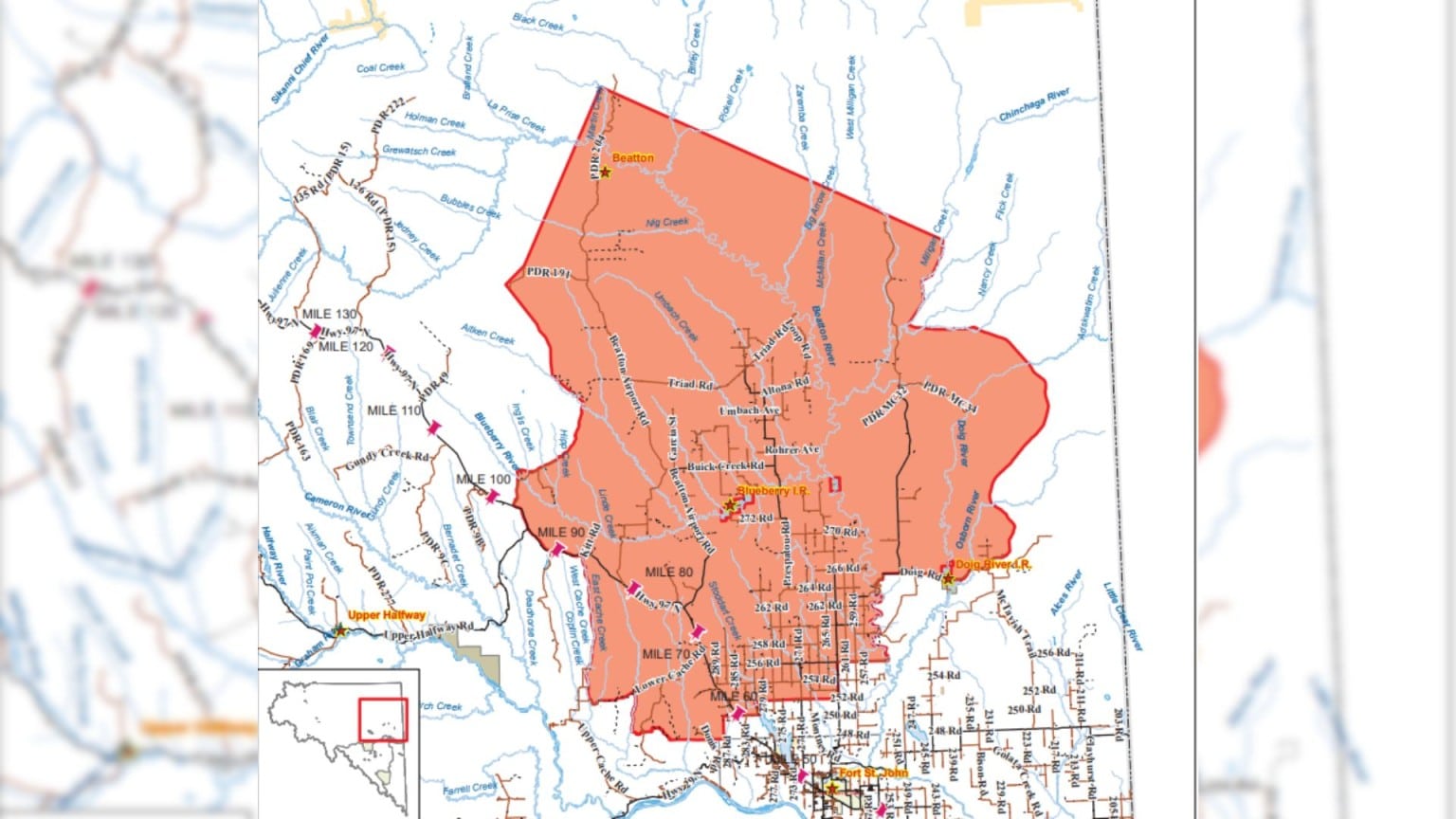 PRRD reduces evacuation order areas for Stoddart, Red Creek wildfires