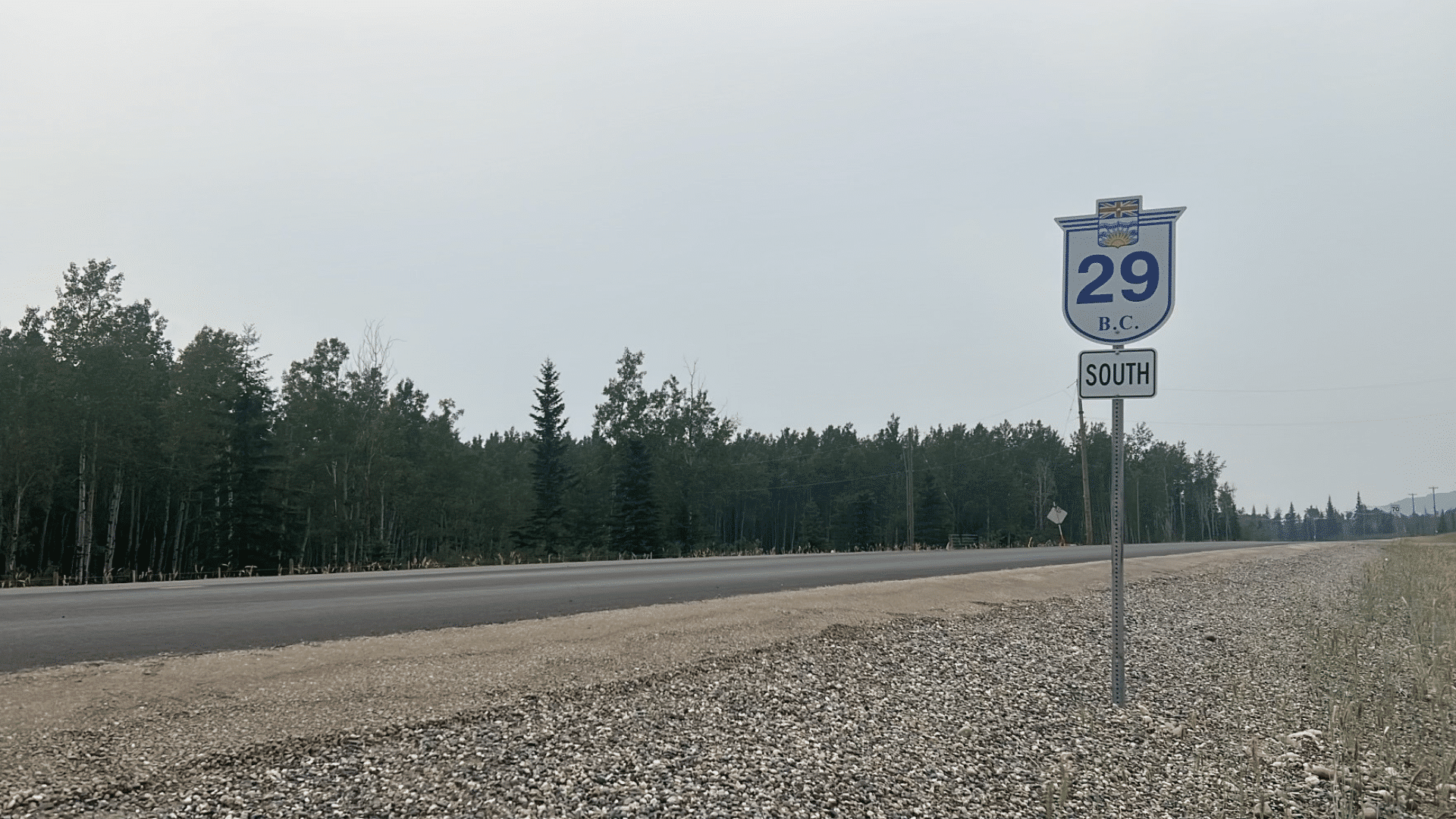Roadwork on Highway 29 near Chetwynd