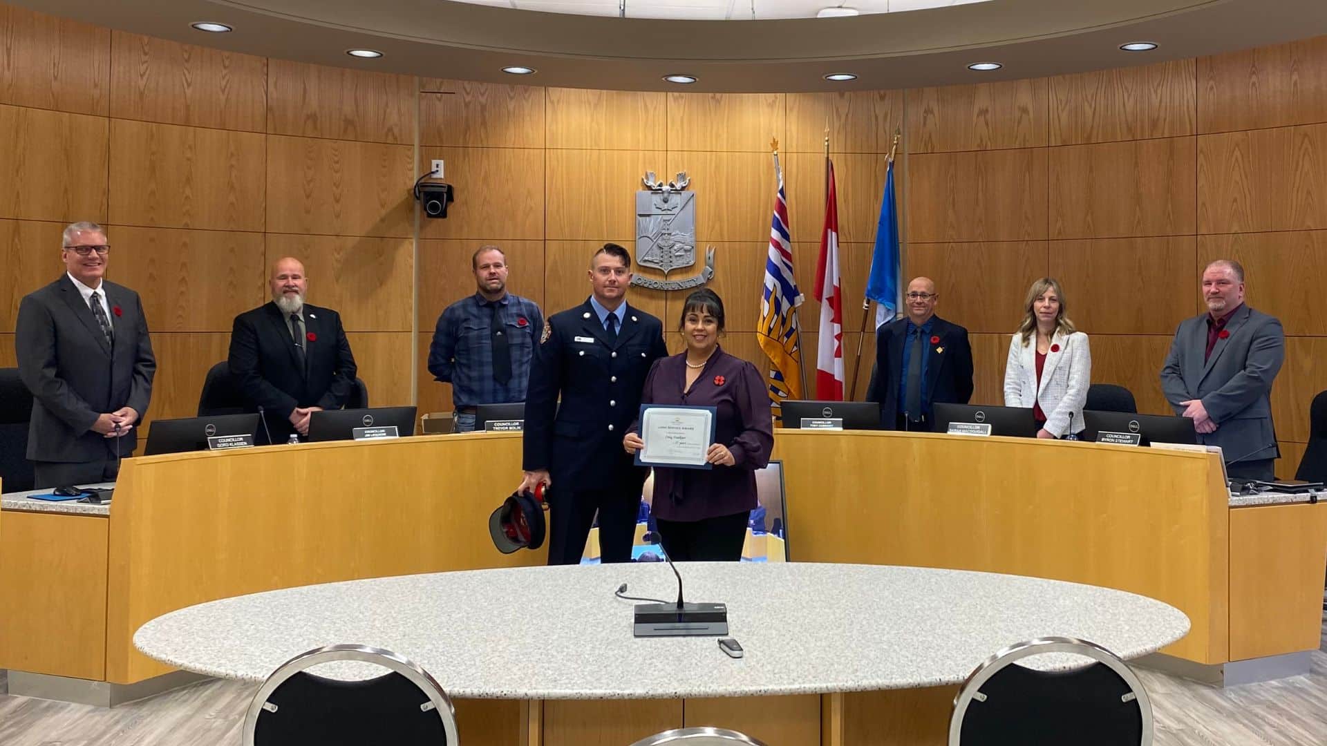 Fort St. John recognizes firefighters for decades of service