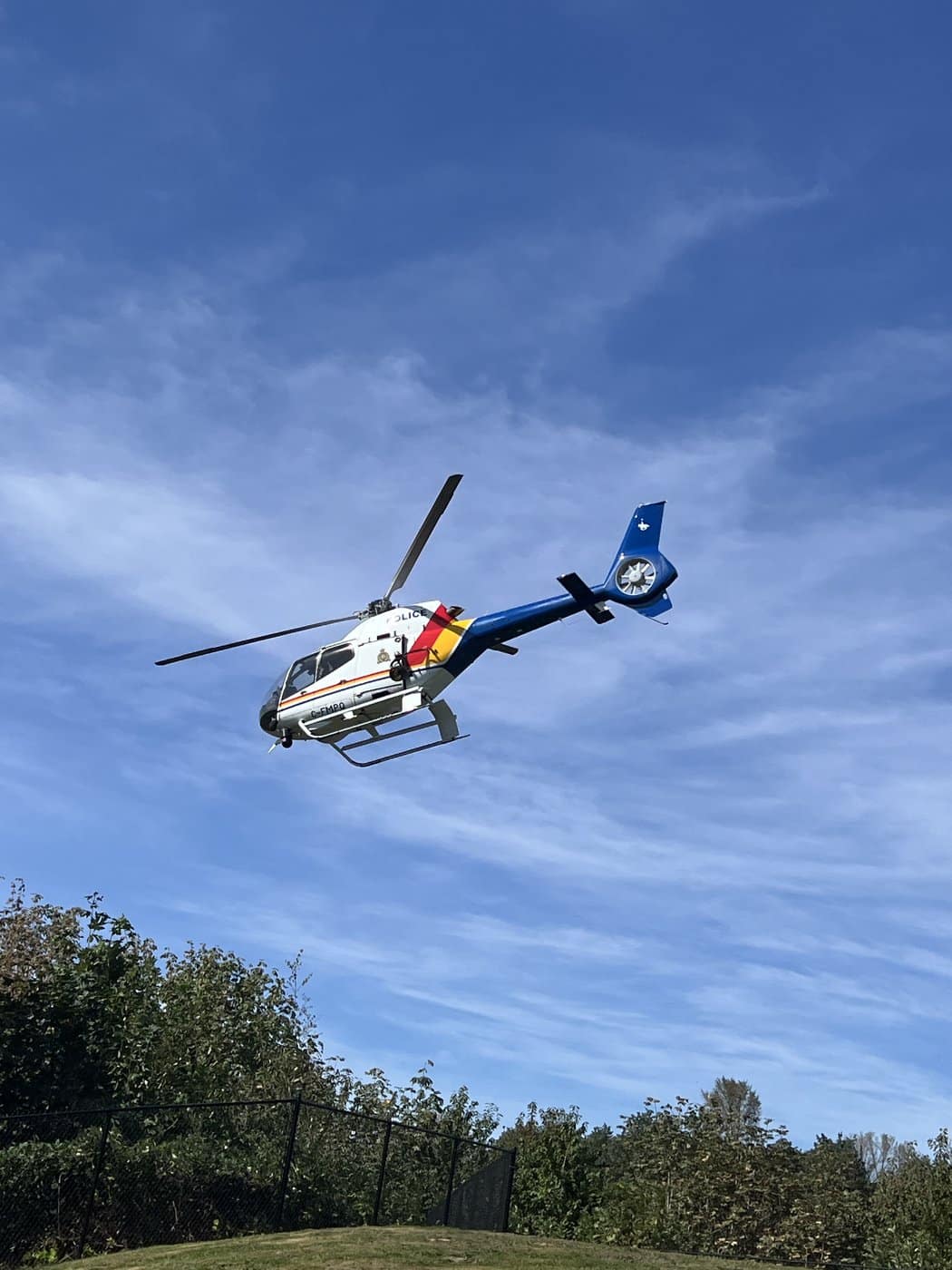 Boy, 5, playing game of hide-and-seek is found by RCMP helicopter in B.C.