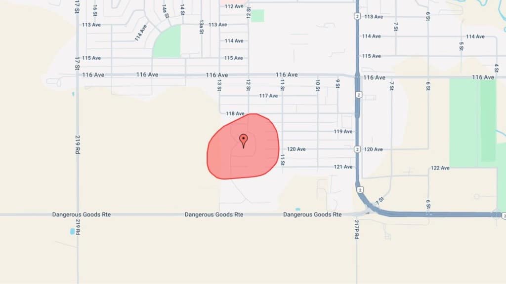 (UPDATE) Power outages around Dawson Creek resolved