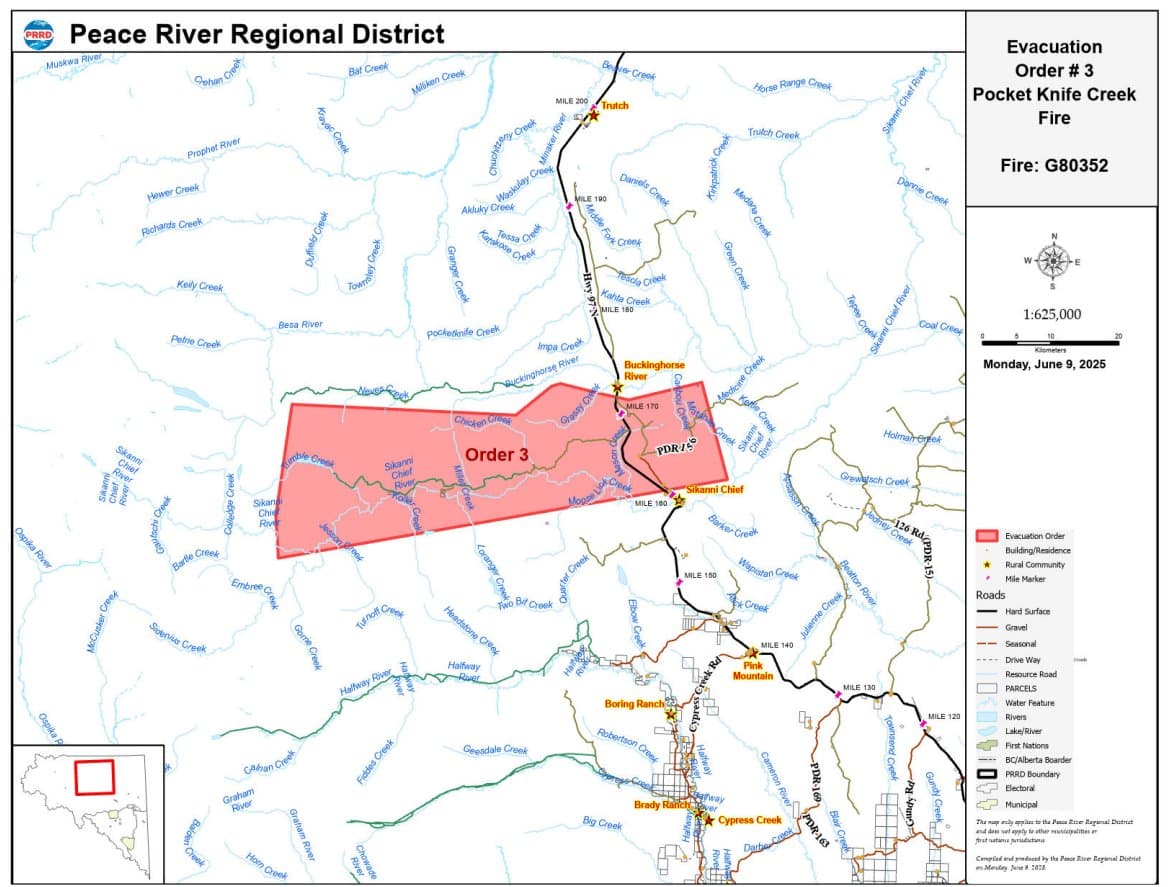 New evacuation order issued for Pocket Knife Creek wildfire