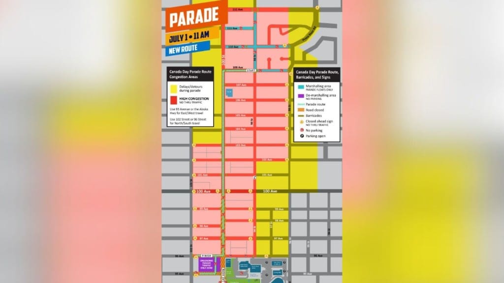 Fort St. John roads to close for Canada Day parade 2025