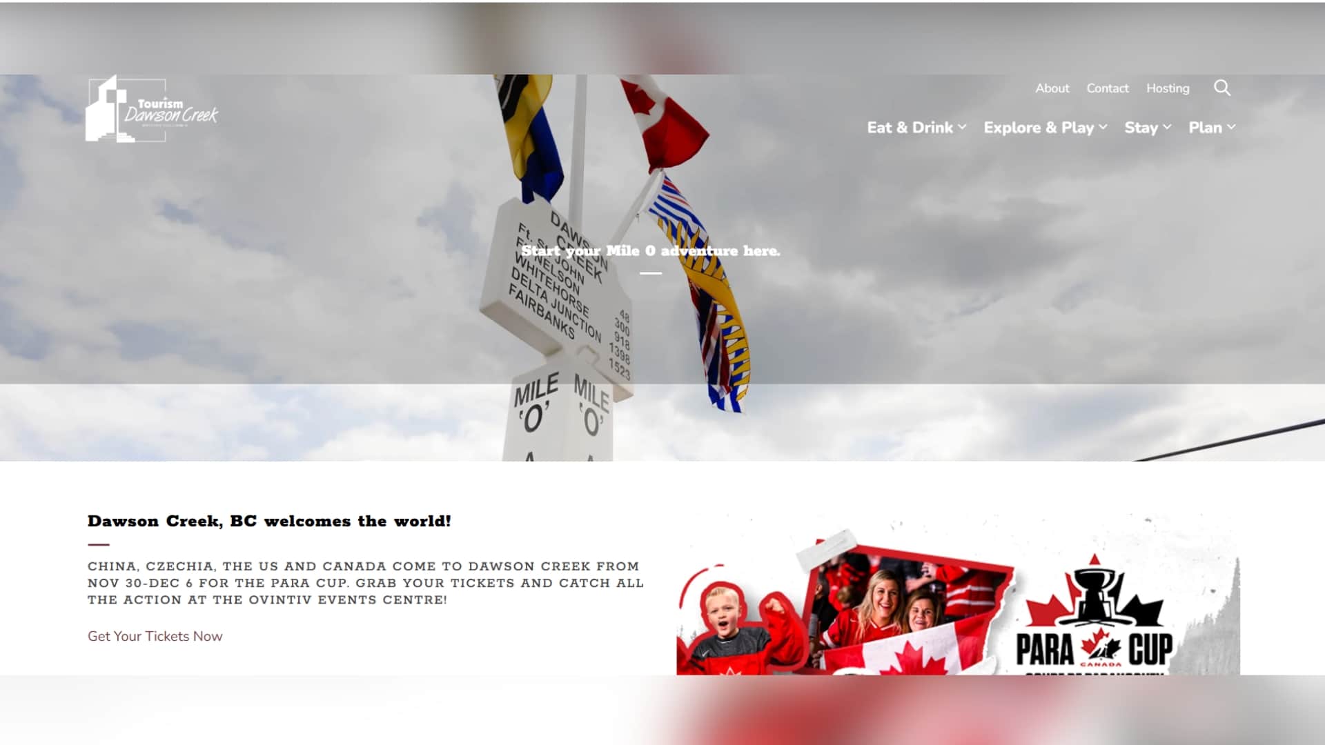 Tourism Dawson Creek launches new website