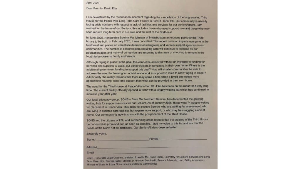 Peace Villa Care Home Letter – Energeticcity.ca