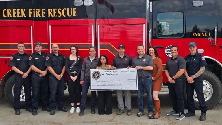 Firefighters donate $10k to Dawson Creek Hospital family lounge