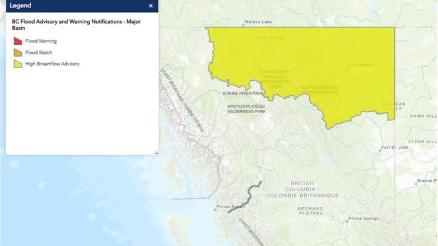 High streamflow advisory (1) – Energeticcity.ca